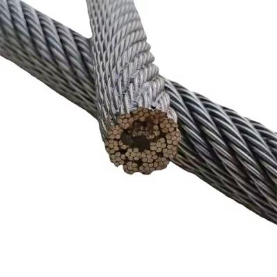 China DIN Standard Galvanized Steel Wire Rope Carbon Steel 1570MPa Strength for Construction Machinery for sale