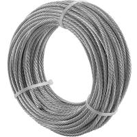 China OEM 1/16-3/32 Wire Cable Galvanized Wire Rope with Clear Plastic Coating 150 ft 45.72 meters Steel Cable Coil Outdoors for sale