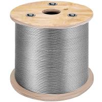 China Type 316 Stainless Steel Cable Ropes for Deck Rails Hardware 250FT T316 Aircraft Cable 7x7/1x19/7x19 Wire Rope for sale