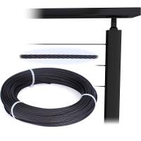 China Black Oxide Stainless Steel Wire Rope Fittings 7x7 Strand 1/8