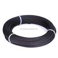 China Black Oxide Stainless Steel Wire Rope Fittings 7x7 Strand 1/8