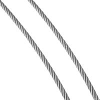 China 1x19 Type 316 Stainless Steel Wire Rope Non-coated 3/16