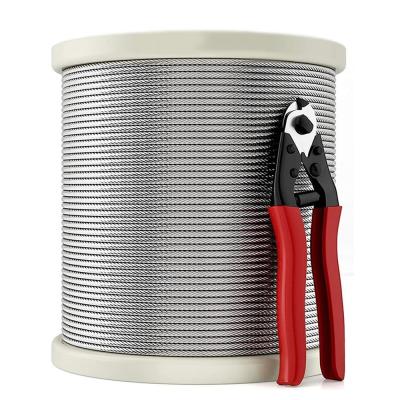 China 1x19 Type 316 Stainless Steel Wire Rope Non-coated 3/16