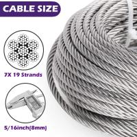 China Type 316 Stainless Steel Wire Rope with 1x19 Construction for Cable Rails for sale