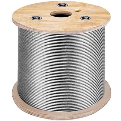 China Type 316 Stainless Steel Wire Rope with 1x19 Construction for Cable Rails for sale