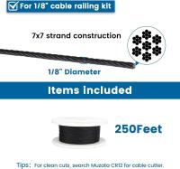 China 304 Stainless Steel Wire Rope 7x19 Construction 10mm Diameter SS Cable for Balustrade Deck Rails for sale