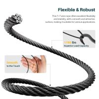 China 304 Stainless Steel Wire Rope 7x19 Construction 10mm Diameter SS Cable for Balustrade Deck Rails for sale