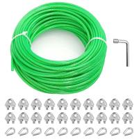China PVC Coated Carbon Steel Wire Rope with 7x7 / 7x19 Construction and 1/8