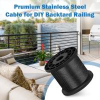 China Cable Railing Kit Hardware T316 Aircraft Cable 7x7 Strand 500ft 1/8