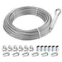China 7x19 Construction Galvanized Aircraft Cable Wire Rope with 100 ft Length for sale