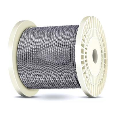 China Steel Core 7x7 Steel Ss Cable Deck Railing Kits Hardware T316 Inox Cable 3/16 Inch Aircraft Cable 1000FT Stainless Steel Wire Rope for sale