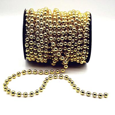 China 2.4mm Customized Colors Plastic Ball Chain Polished Finish for DIY Wedding for sale