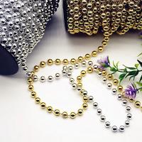 China 2.4mm Customized Colors Plastic Ball Chain Polished Finish for DIY Wedding for sale