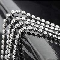 China 2.4mm Polished Stainless Steel Ball Chain with Custom Length for Window Curtain Decoration for sale