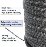 China 0.95 inch Grass Trimmer Spool Line String Trimming Line Nylon Steel Wire Core Brush Cutter Line for sale