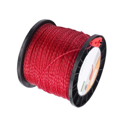 China 2.7mm / 0.10-inch Round Trim Line Round Twist 3 LBS. 690 Ft Red Cutting Tool Line Weed Trimmer Line for sale
