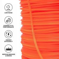 China Free Logo Customized Nylon Thread Brush Cutter Line Nylon Grass Trimmer Line for sale