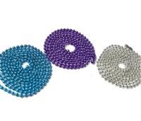 China Customized Color Plated Steel Keychain , Bead Ball Dogtag Chain for sale