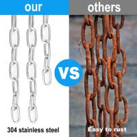 China Heavy Duty Stainless Steel Chain with Rust and Corrosion Resistance Safe Working Load and Double-Ended Closed Long Chain Design for sale