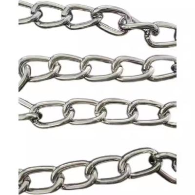 China Wholesale Twisted Galvanized Stainless Steel Pet Dog Chain Short Link Chain for Pets for sale