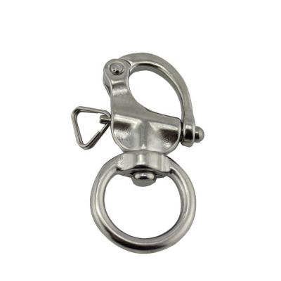 China 316 Stainless Steel Swivel Eye Snap Shackle 20x65mm for sale