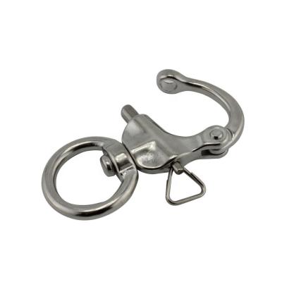 China 316 Stainless Steel Swivel Shackle with Safety Bolt Pin for sale
