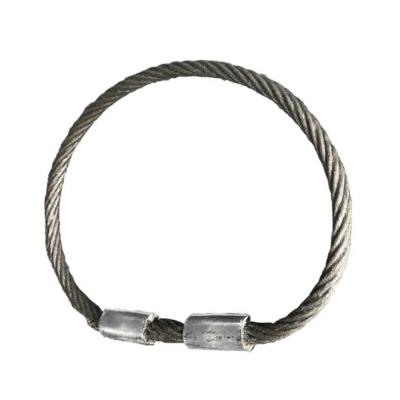 China Galvanized Steel Wire Rope Lifting Sling Hand Rigging Slings With Thimble for Crane for sale