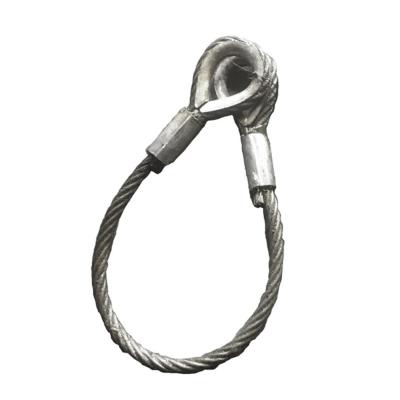 China Galvanized Crane Wire Rope 6*26 6*37 Lifting Slings Loop Handling Slings for Boat for sale