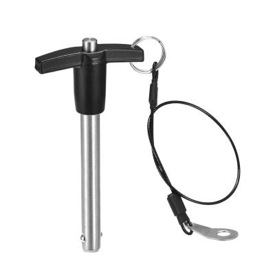 China Stainless Steel T Handle Quick Release Pin with Lanyard for sale