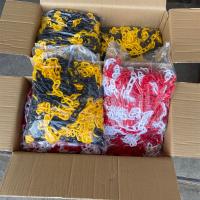 China 8mm PE Plastic Safety Chain with Red White Yellow Black Color for Roadway Safety in 25 Meter Length for sale