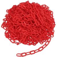 China High-Quality Polyethylene Plastic Warning Chain with Red and White Alternate Colored Links for Weather-Resistant Roadway Safety for sale