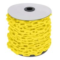 China 6mm and 8mm Yellow Plastic Warning Chain for Traffic Safety and Crowd Control for sale