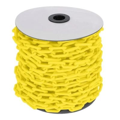 China 6mm and 8mm Yellow Plastic Warning Chain for Traffic Safety and Crowd Control for sale