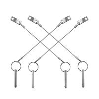 China Stainless Steel 304/316 Quick Release Spring Loaded Ball Lock Pin with Safety Lanyard for sale