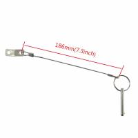 China Stainless Steel 304/316 Quick Release Spring Loaded Ball Lock Pin with Safety Lanyard for sale