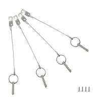 China Stainless Steel 304/316 Quick Release Spring Loaded Ball Lock Pin with Safety Lanyard for sale