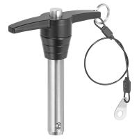 China 5/8 Inch T Handle Quick Release Pin with Push Button for Easy Ball Locking for sale