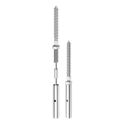 China T316 Stainless Steel Cable Railing Hardware with Waterproof Rust-proof Swage Lag Screws Suitable for 3/16-inch Cables for sale