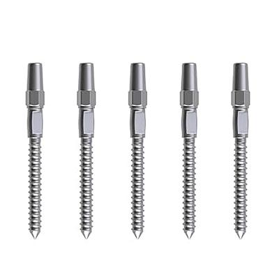 China Adjustable 1/8 Inch Wire Rope Tensioner with Left and Right Hand Threaded Lag Screws for Indoor and Outdoor Cable Railing Kit for sale
