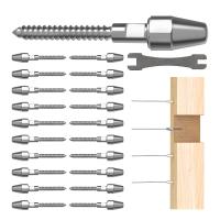 China T316 Stainless Steel Cable Railing Hardware with 800 Tons Tensile Strength for 1/8-Inch Cable Railing System for sale