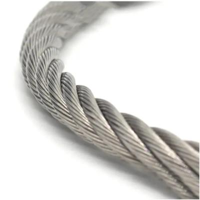 China 6x26 IWRC Stainless Steel Wire Rope 316 and 304 Grade for Elevator Crane Bridge Railway Use for sale