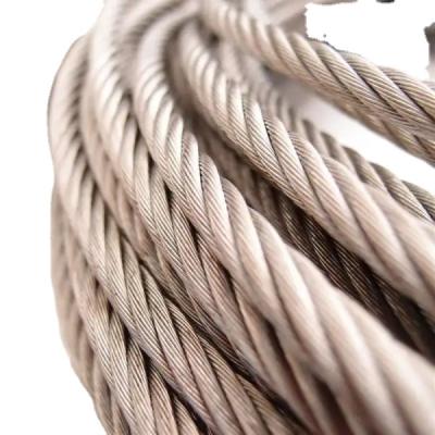 China Marine Grade Stainless Steel Wire Rope with 1x19 and 7x7 Construction for Offshore Applications in 3-48 mm Diameter for sale