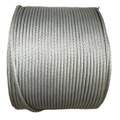 China High Carbon Galvanized Steel Wire Rope 6x37+FC IWRC in 8mm 12mm 20mm 32mm Sizes for Hanging Lamp and Pergola for sale