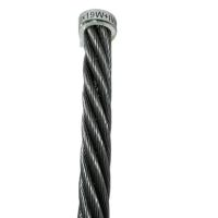 China 6x19W+FC Fiber Core Ungalvanized Steel Wire Rope with 1570-1960MPa Tensile for Heavy-Duty Applications for sale