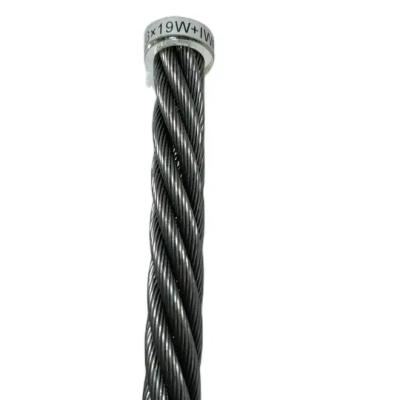China 6x19W+FC Fiber Core Ungalvanized Steel Wire Rope with 1570-1960MPa Tensile for Heavy-Duty Applications for sale
