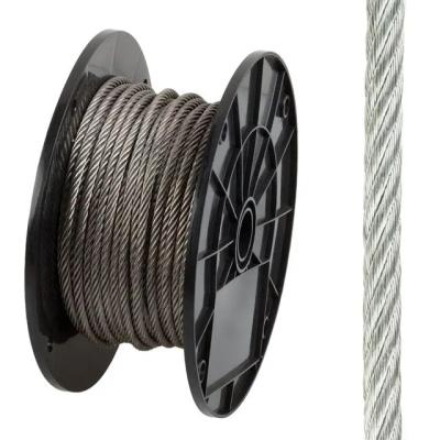 China Flexible 7x7 7x19 1x12 Stainless Steel Wire Rope and Aircraft Cable for Various Applications for sale