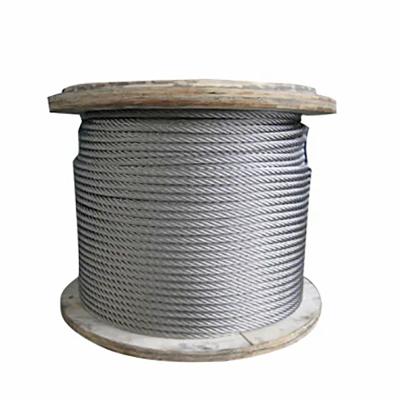 China 6x7FC Construction Stainless Steel 316 Wire Rope with 1770MPA Tensile Strength and Electro Galvanized Surface for sale