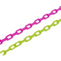 China 3mm Colorful Plastic Chain 20g per Meter for Roadway Barrier and Decorative Use for sale