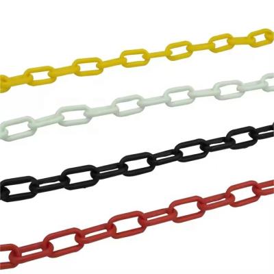 China 6mm High Visibility Yellow Plastic Warning Chain for Roadway Safety with Customizable Length for sale