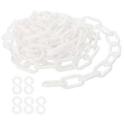 China 10 Feet Length White Plastic Chain for Roadway Crowd Control and Safety Barriers for sale
